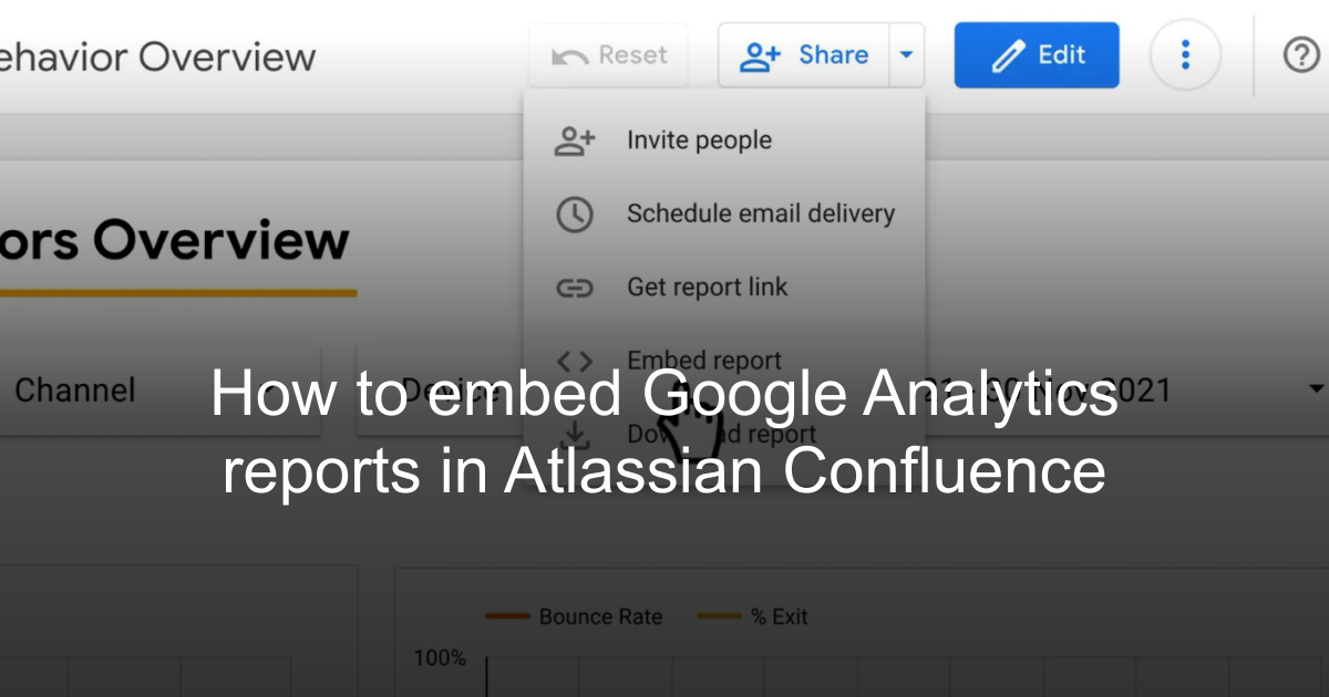 How to embed Google Analytics reports in Atlassian Confluence