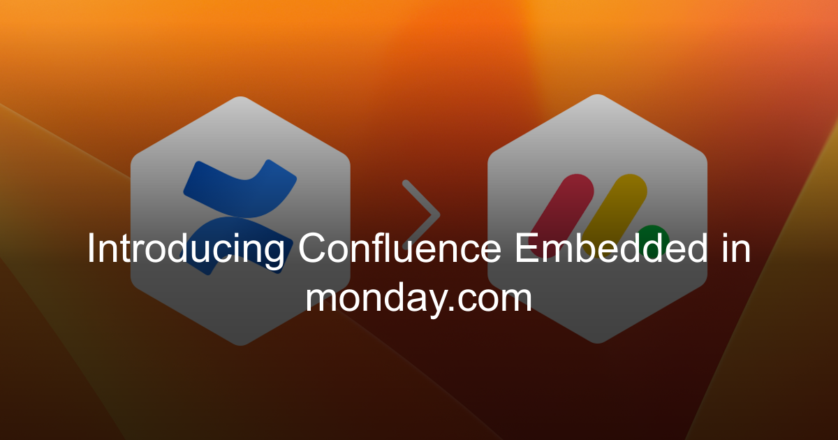 Introducing Confluence Embedded in monday.com