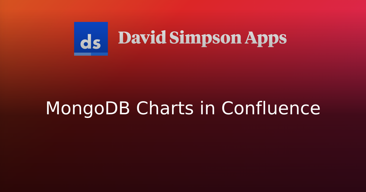 MongoDB Charts in Confluence | David Simpson Apps