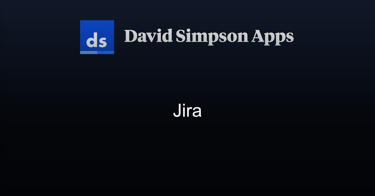 Jira | David Simpson Apps